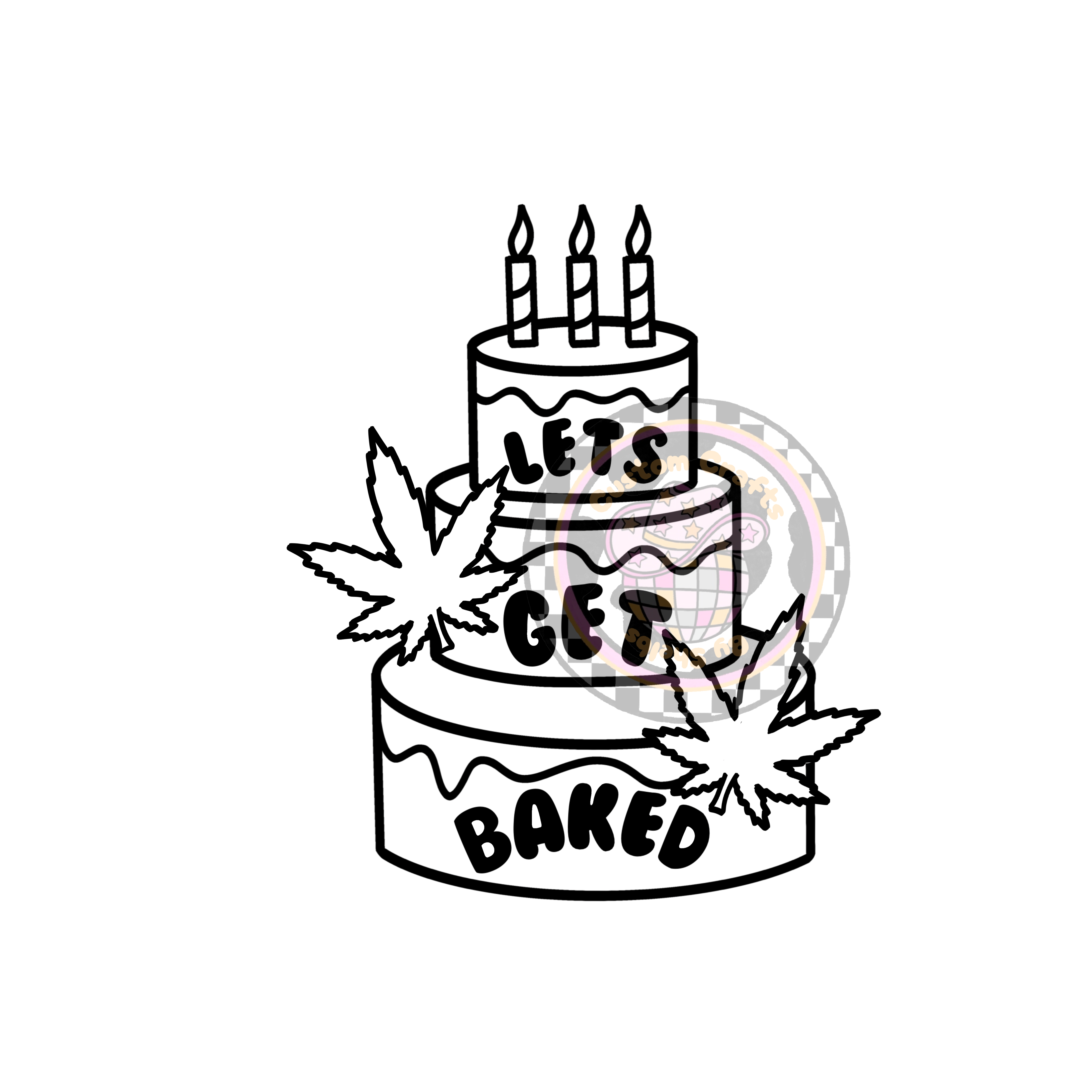 Exclusive 420 cake with plant png | Custom crafts by shelbs